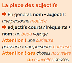 L'atelier A2 - Activités grammaticales – La place des adjectifs